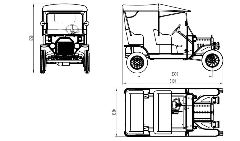 Model t golf cart - Replica ford model t car